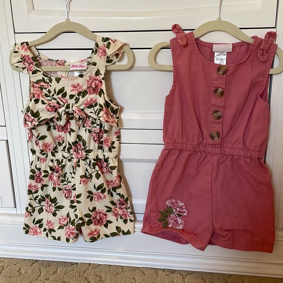 Little Lass | Matching Sets | Little Lass Girls Set Of 2 Rompers ...